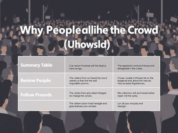 Why People Follow the Crowd: Understanding Conformity and Social Influence